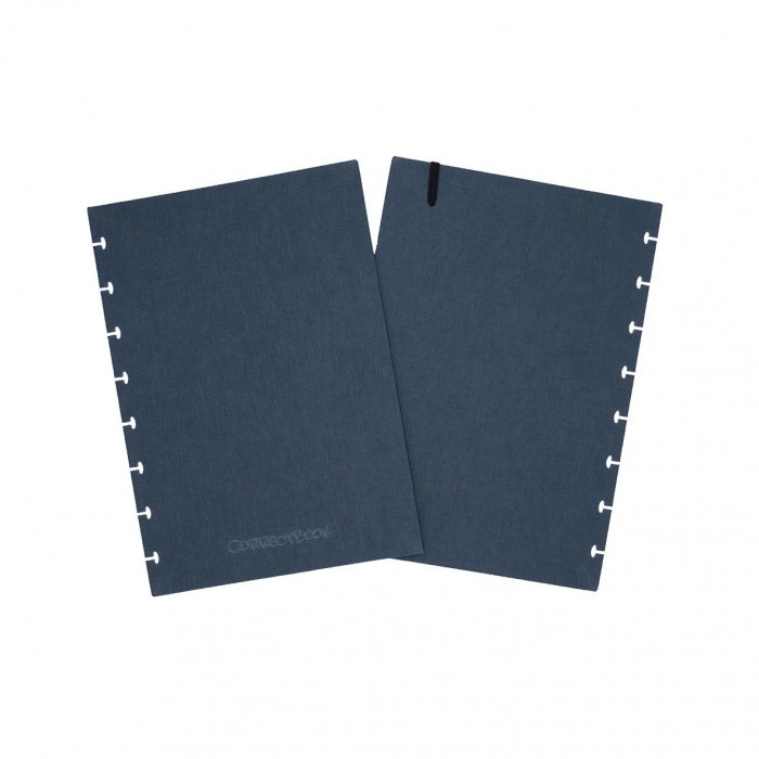 Correctbook Losse omslag A5 Linnen Hardcover Steel Blue